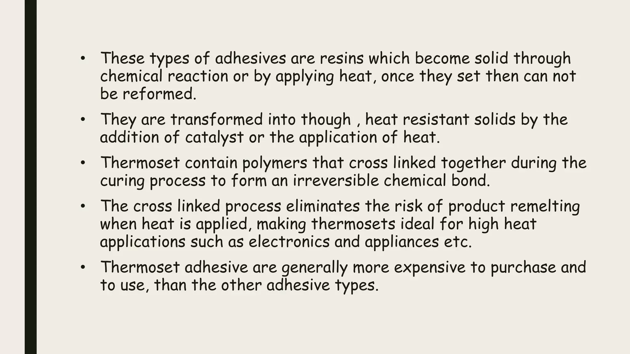 Thermosetting adhesive ppt | PPTX