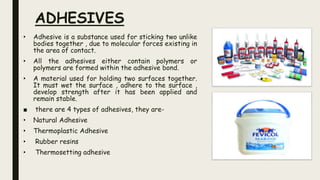 Thermosetting adhesive ppt | PPTX