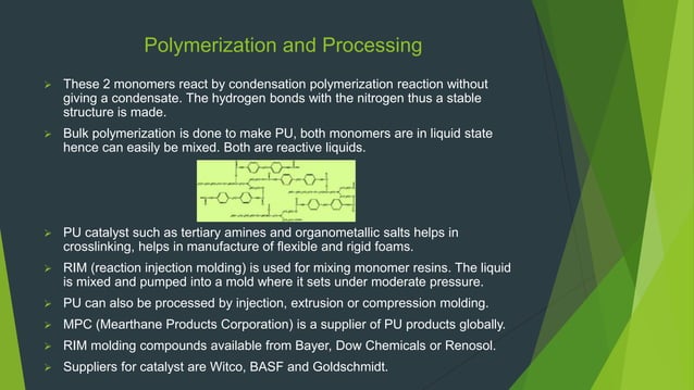 Thermosetting polyurethane including foam grades | PPTX | Chemistry | Science