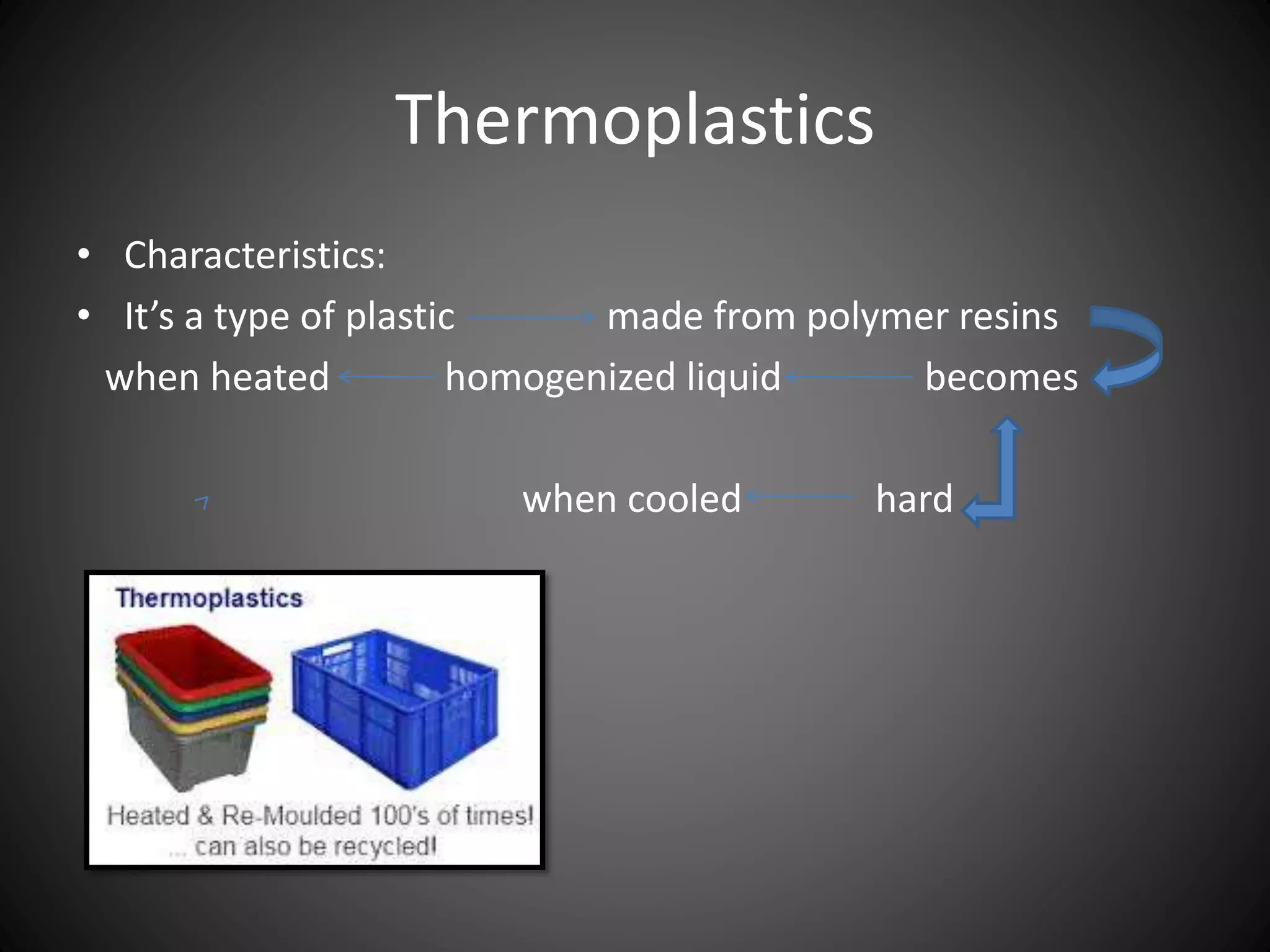 Thermosetting, thermoplastics and elastomers | PPTX
