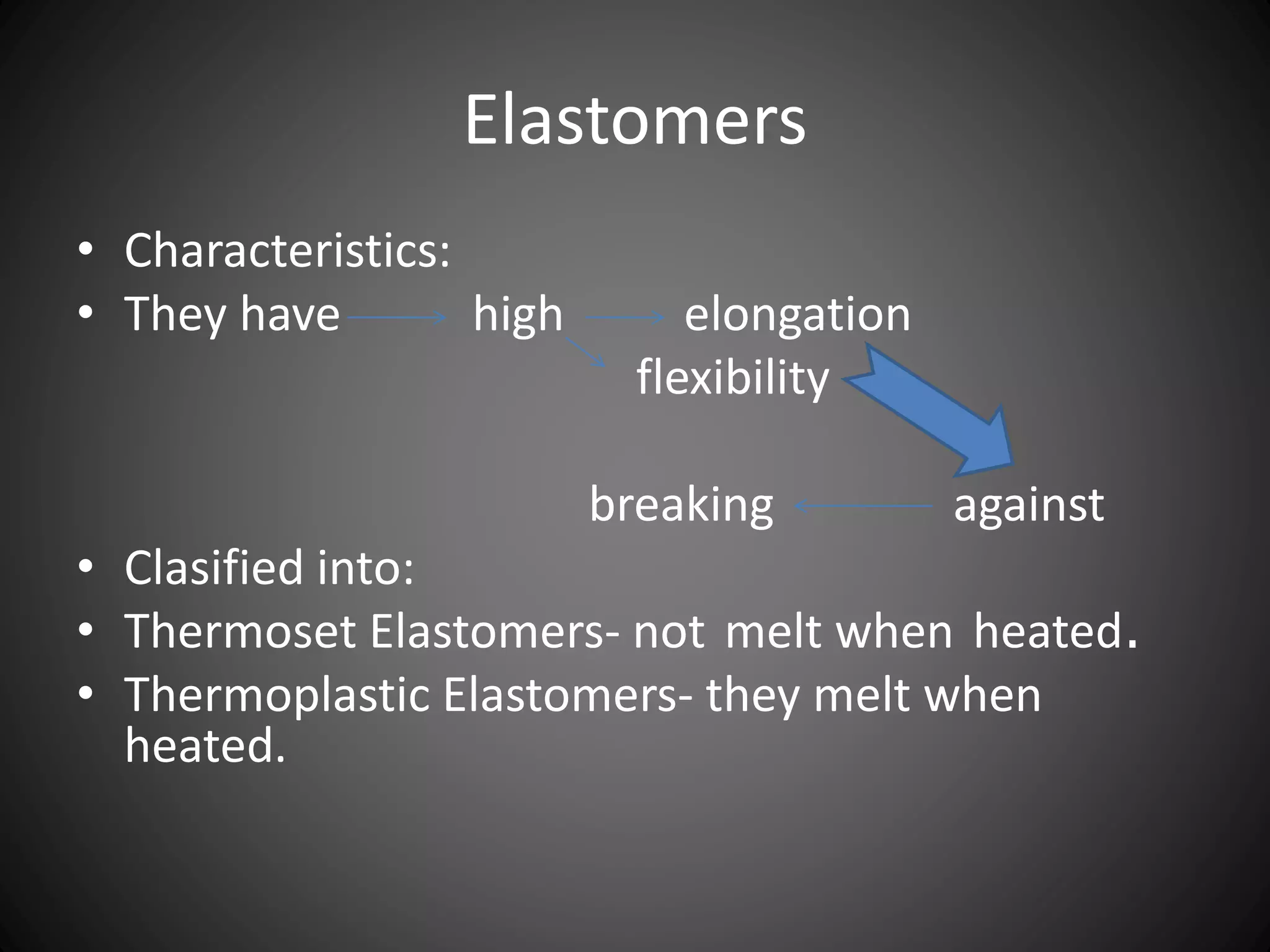 Thermosetting, thermoplastics and elastomers | PPTX