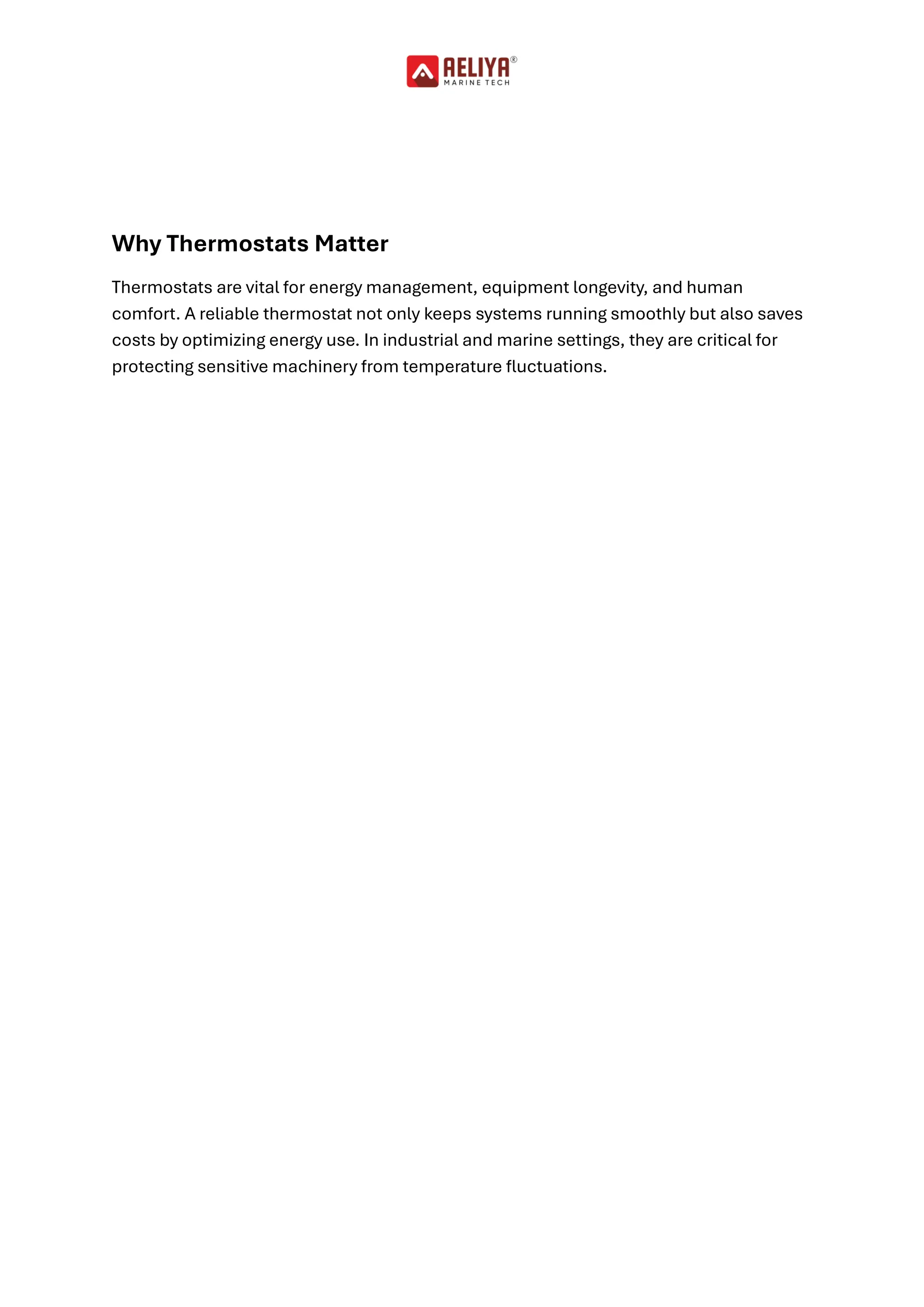 Thermostat: Understanding Its Role in Temperature Control | PDF