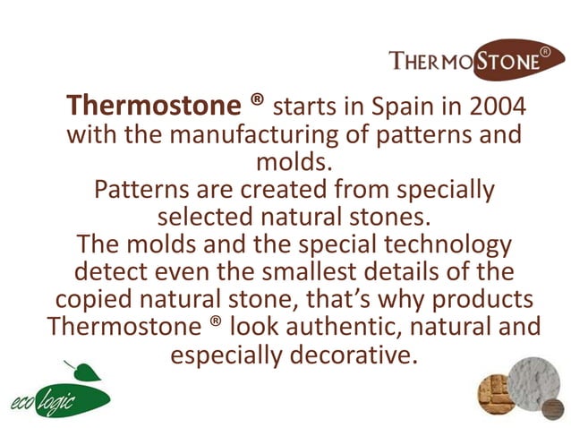 Thermostone® - Artificial, decorative stone | PPT