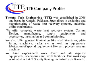 Thermo Tech Engineering (Tte) | PPT