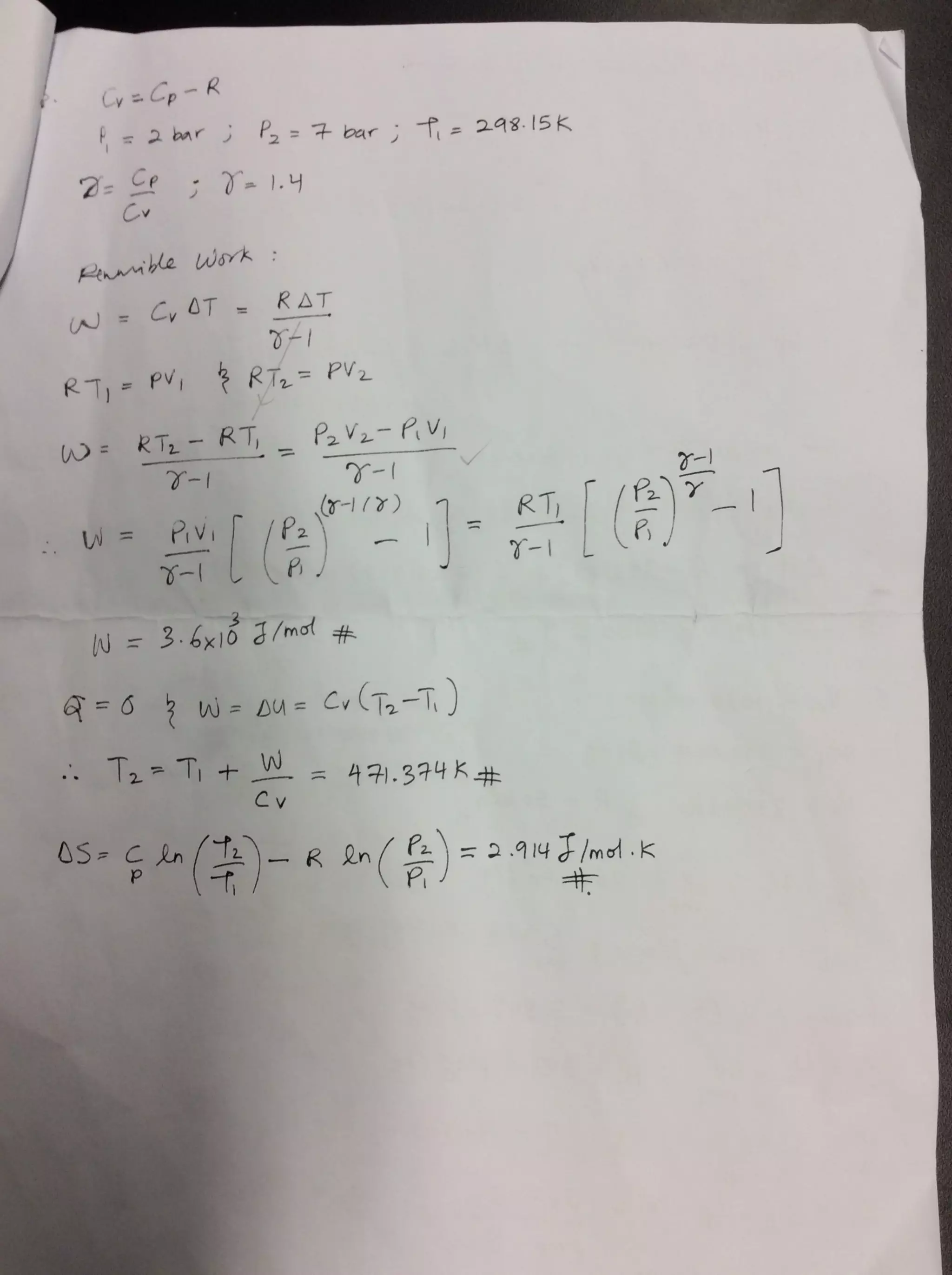Thermo tutorial 2_solution | PDF