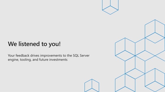 The Roadmap for SQL Server 2019