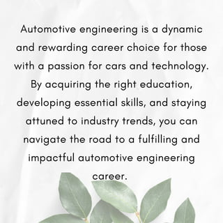The Roadmap to a Thriving Automotive Engineering Career - Bicark.com
