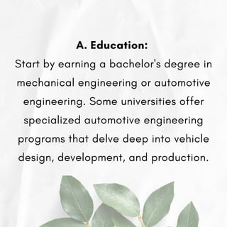 The Roadmap to a Thriving Automotive Engineering Career - Bicark.com