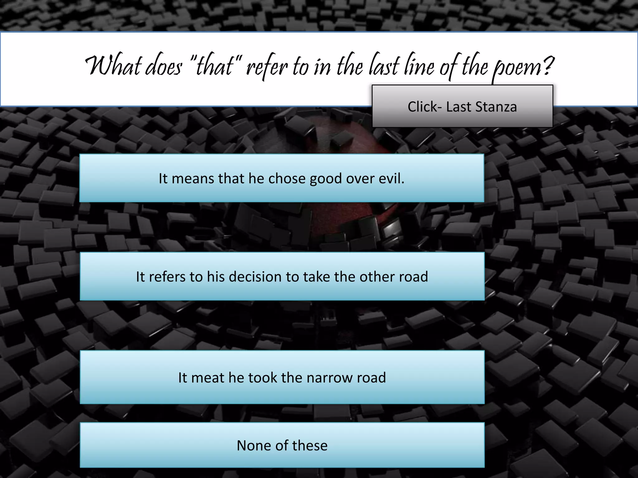 The Road Not Taken By Robert Frost PowerPoint Presentation with ...