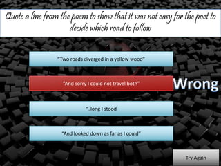 The Road Not Taken By Robert Frost PowerPoint Presentation with ...