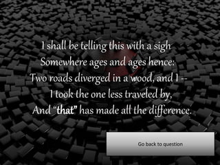 The Road Not Taken By Robert Frost PowerPoint Presentation with ...