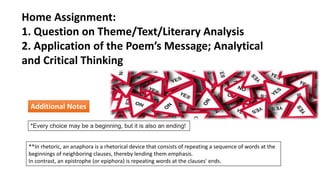 The Road Not Taken - Poem - Robert Frost | PPTX