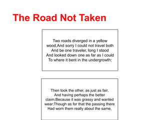 The road not taken | PPTX