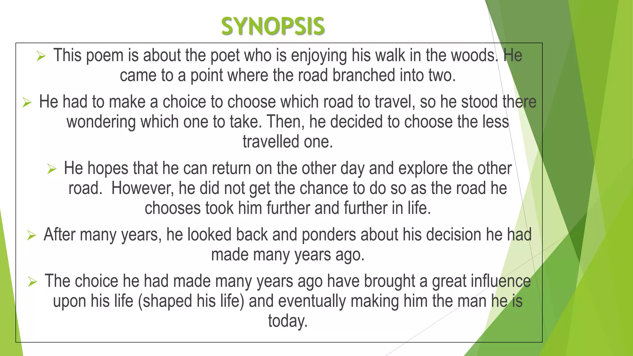 THE ROAD NOT TAKEN Poem by Robert Frost.pptx