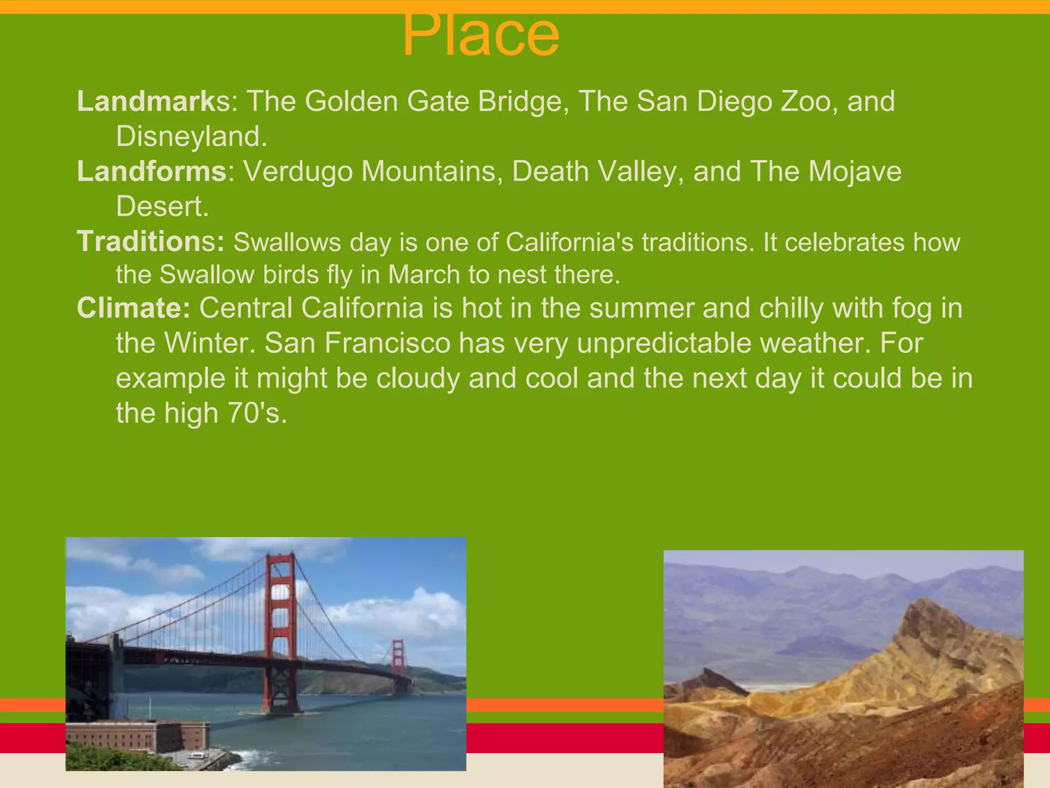 California Presentation for See the USA | PPTX | North America Travel ...