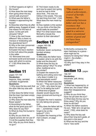 The Road Study Guide | PDF