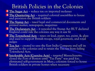 Sections 1 & 2: The Road to Independence | PPT