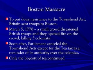 Sections 1 & 2: The Road to Independence | PPT