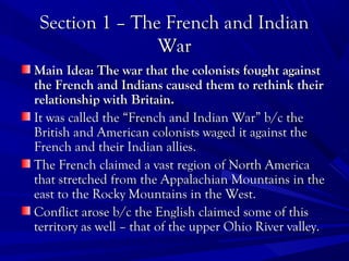 Sections 1 & 2: The Road to Independence | PPT