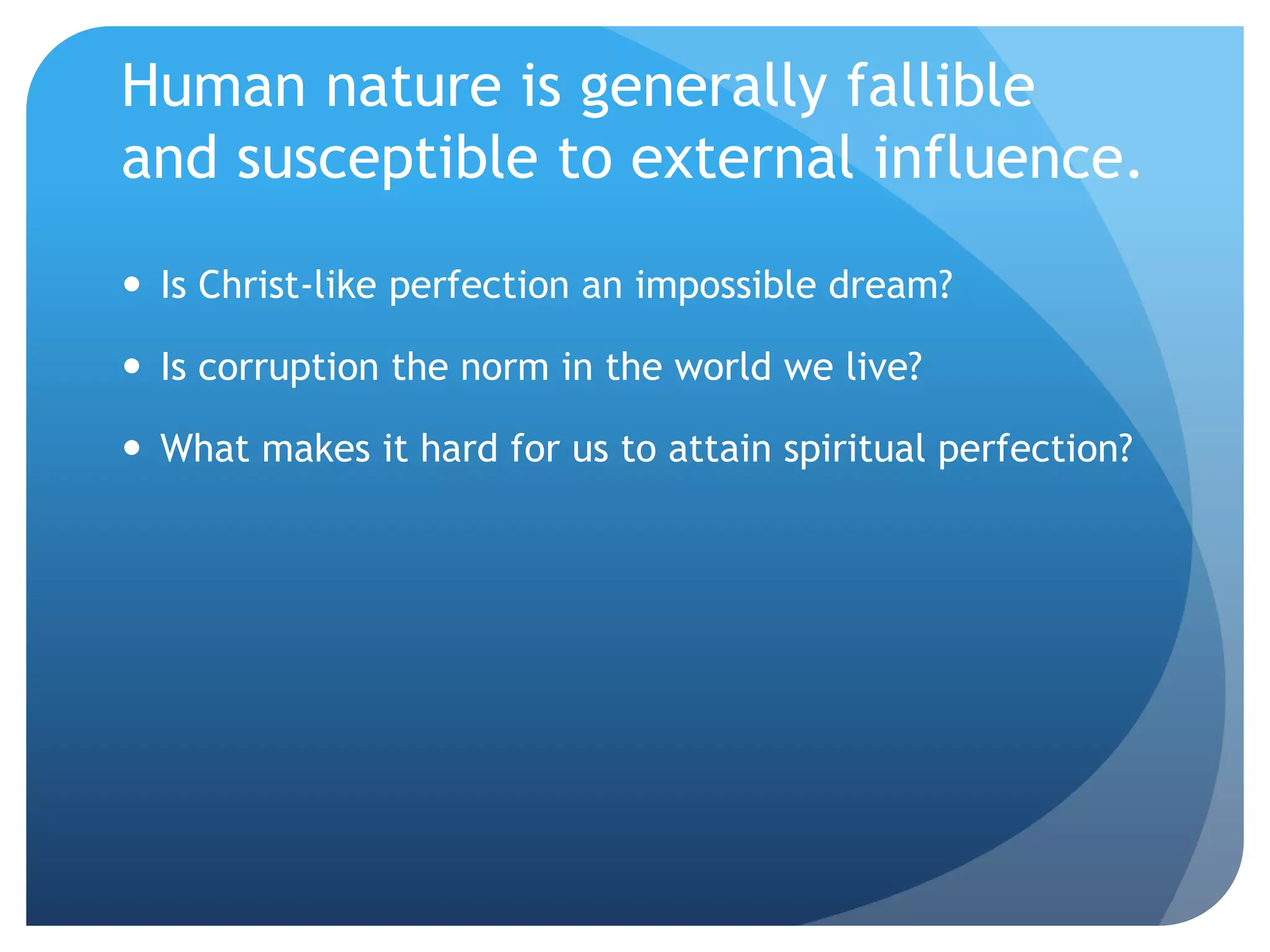 The road to perfection | PPTX | Christianity | Religion & Spirituality