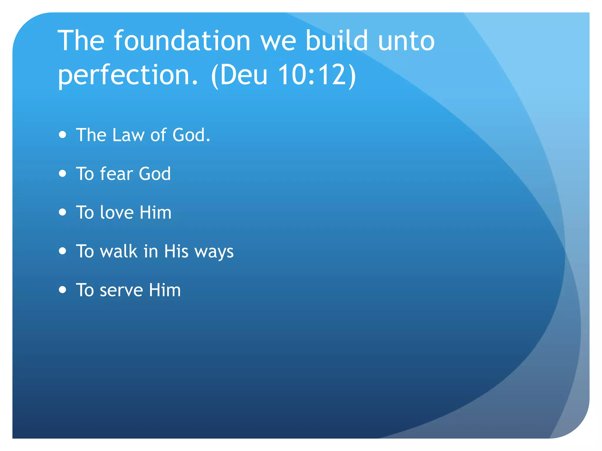 The road to perfection | PPTX | Christianity | Religion & Spirituality