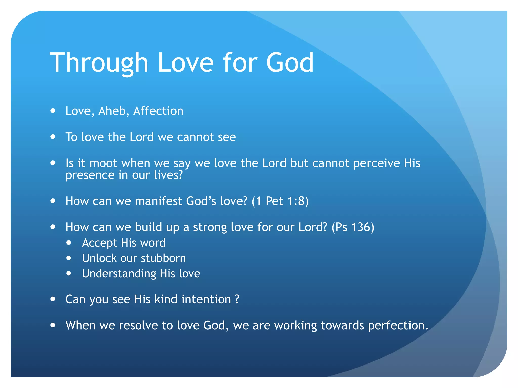 The road to perfection | PPTX | Christianity | Religion & Spirituality