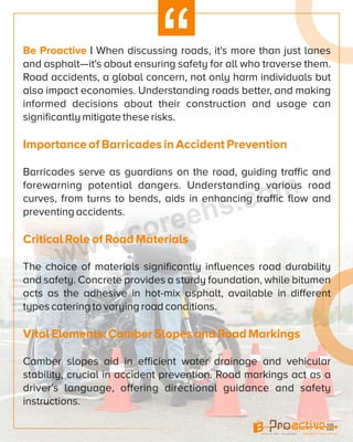 THE ROAD TO SAFETY UNDERSTANDING, BUILDING SECURING OUR PAT- B ...