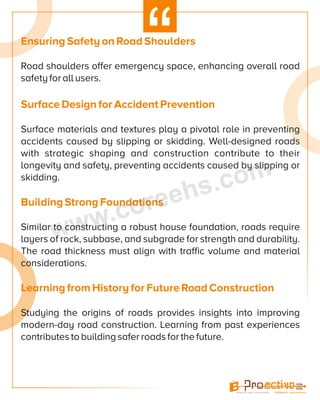 THE ROAD TO SAFETY UNDERSTANDING, BUILDING SECURING OUR PAT- B ...