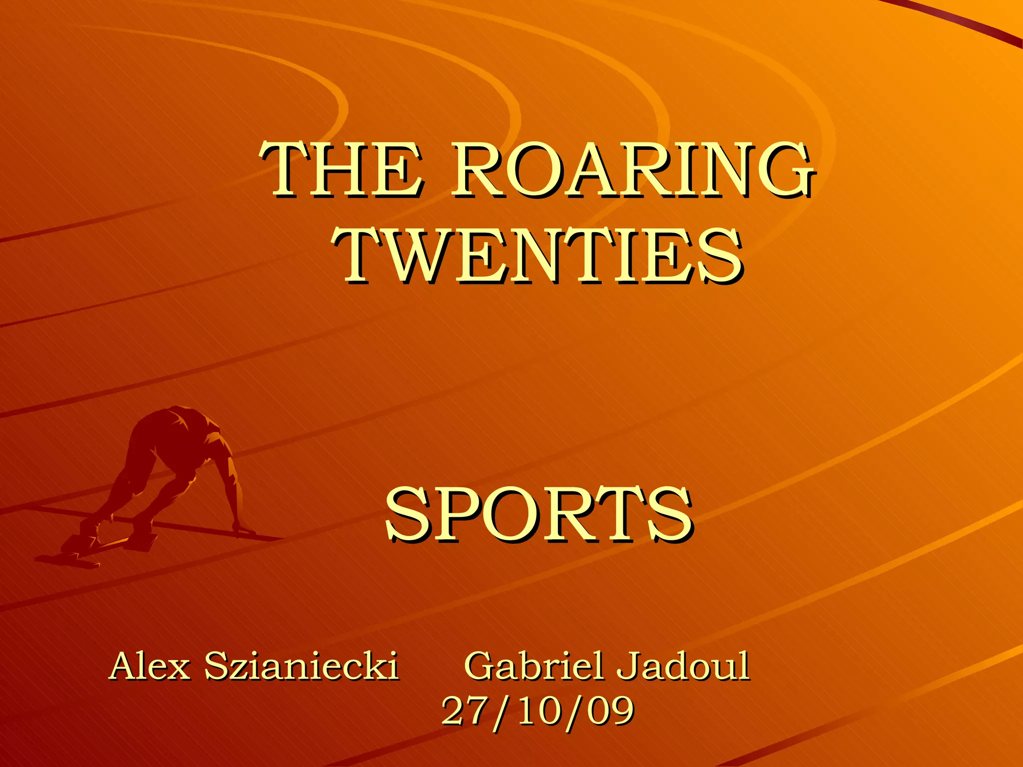 The Roaring Twenties - Sports | PPT | Summer Olympic Sports | Olympic ...