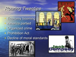 The Roaring Twenties and Gatsby Background Information | PPT