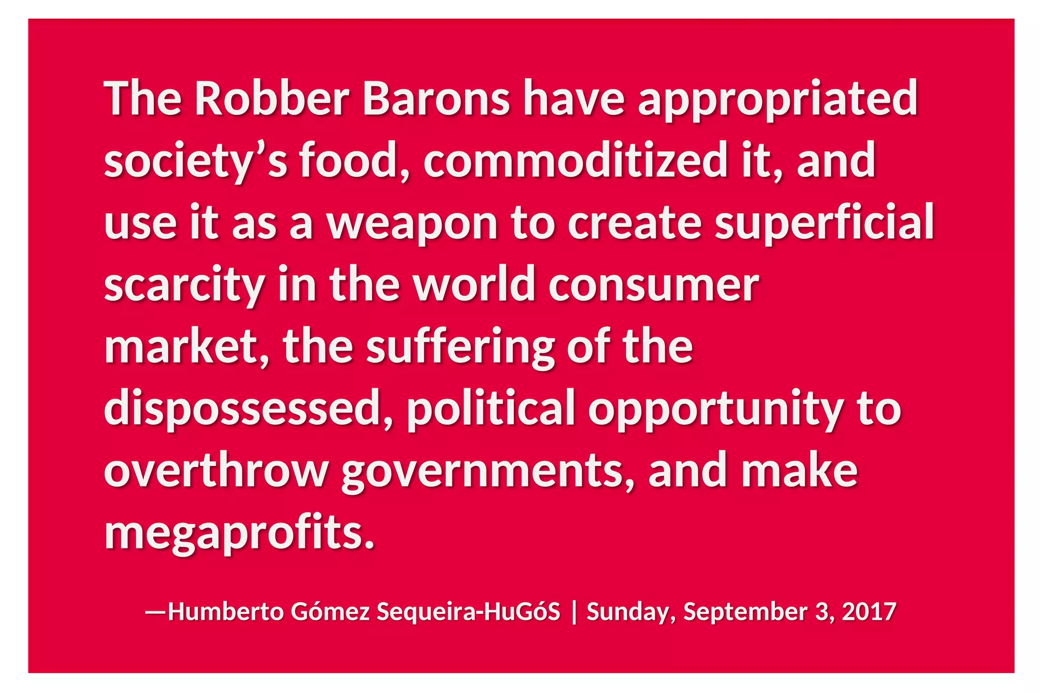 The Robber Barons' Appropriation of Food | PPT