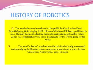 The robotics | PPT