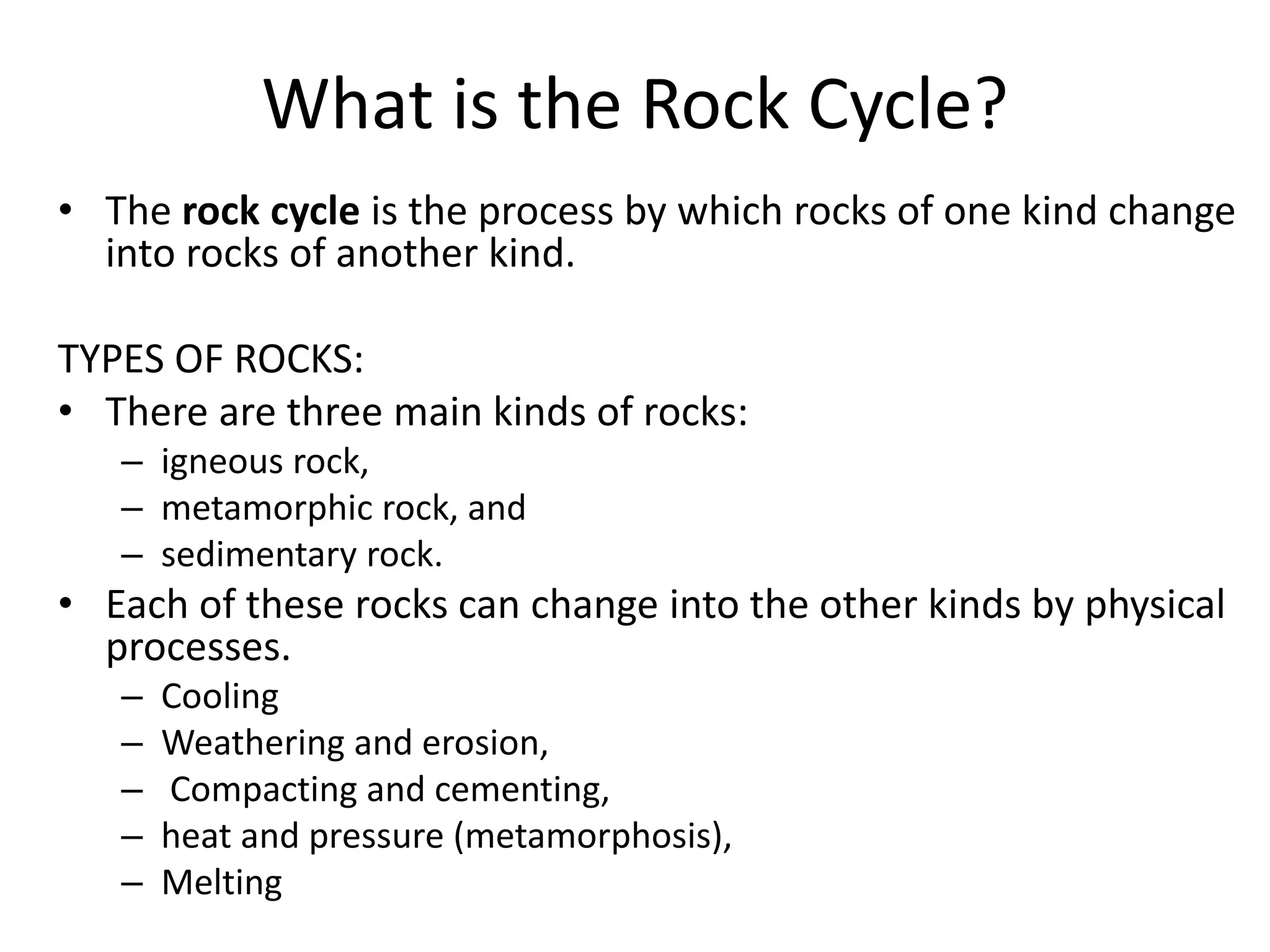 The rock cycle | PPTX
