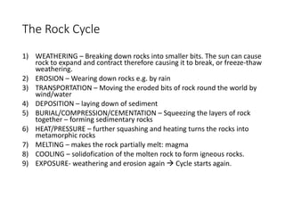 The rock cycle and carbon cycle | PPTX