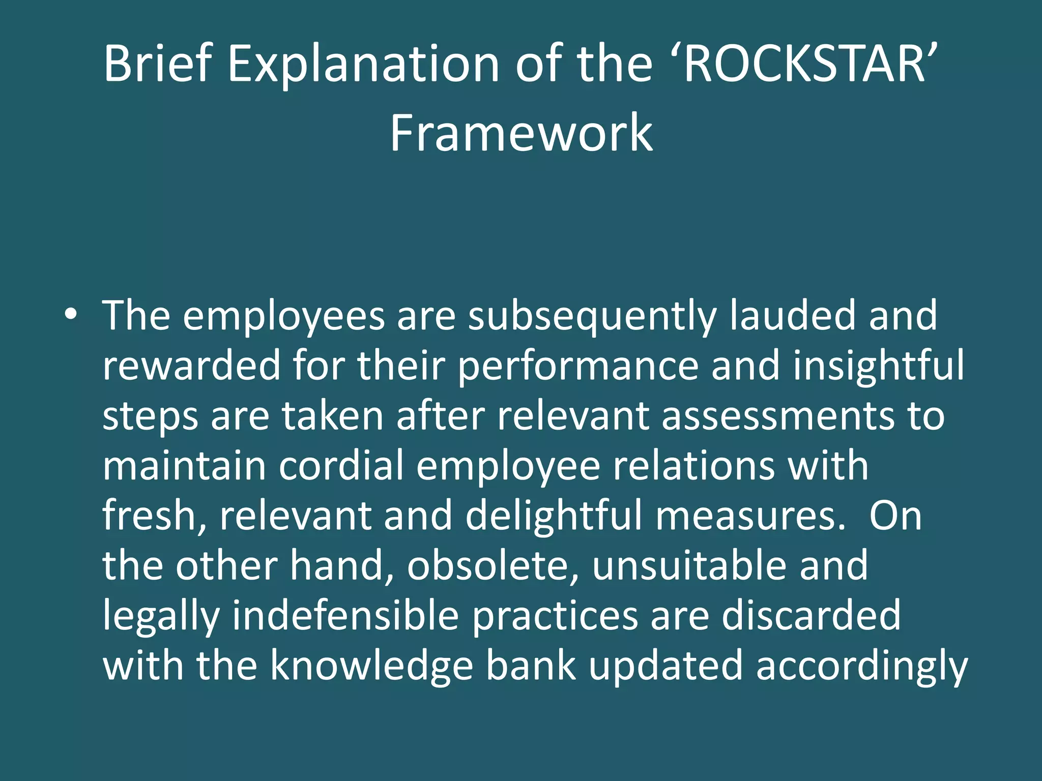 The ‘ROCKSTAR’ Framework for Ensuring Blissful Employee Relations | PPTX