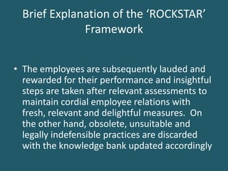 The ‘ROCKSTAR’ Framework for Ensuring Blissful Employee Relations | PPTX