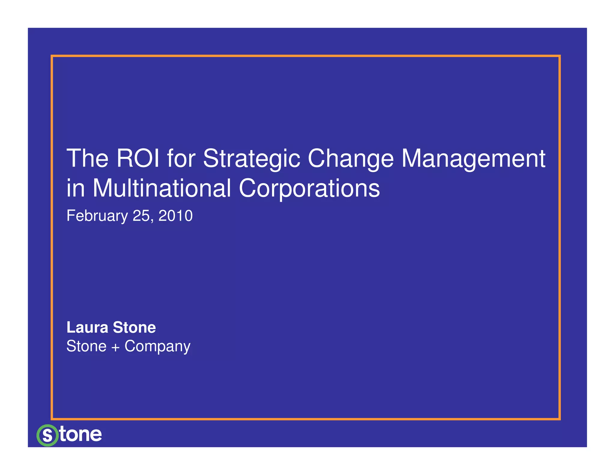 The Roi For Strategic Change Management Ceridian | PDF | Business ...