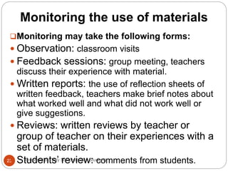 The role and design of instructional materials | PPTX