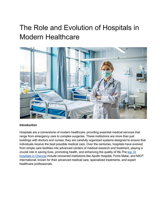 The Role and Evolution of Hospitals in Modern Healthcare.pdf