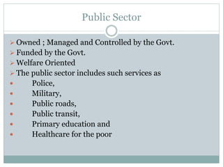 The role and growth of public sector in india | PPTX