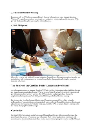 The Role and Importance of Certified Public Accountant (CPA) | PDF
