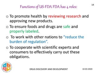 The role and remit of regulatory authorities and FDA | PPTX