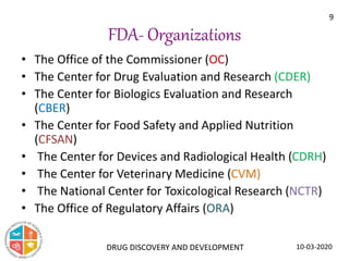 The role and remit of regulatory authorities and FDA | PPTX