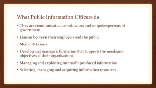 The role and responsibilities of information officers in copy - copy | PDF