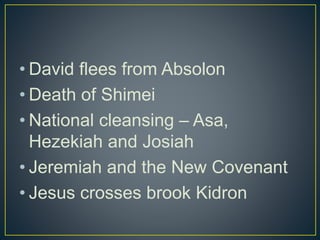 The role and significance the brook kidron | PPTX