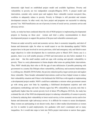 The role NGO's developmental project in reducing poverty in case of ...