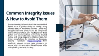 Why Academic Integrity Matters in Thesis Writing | PPTX