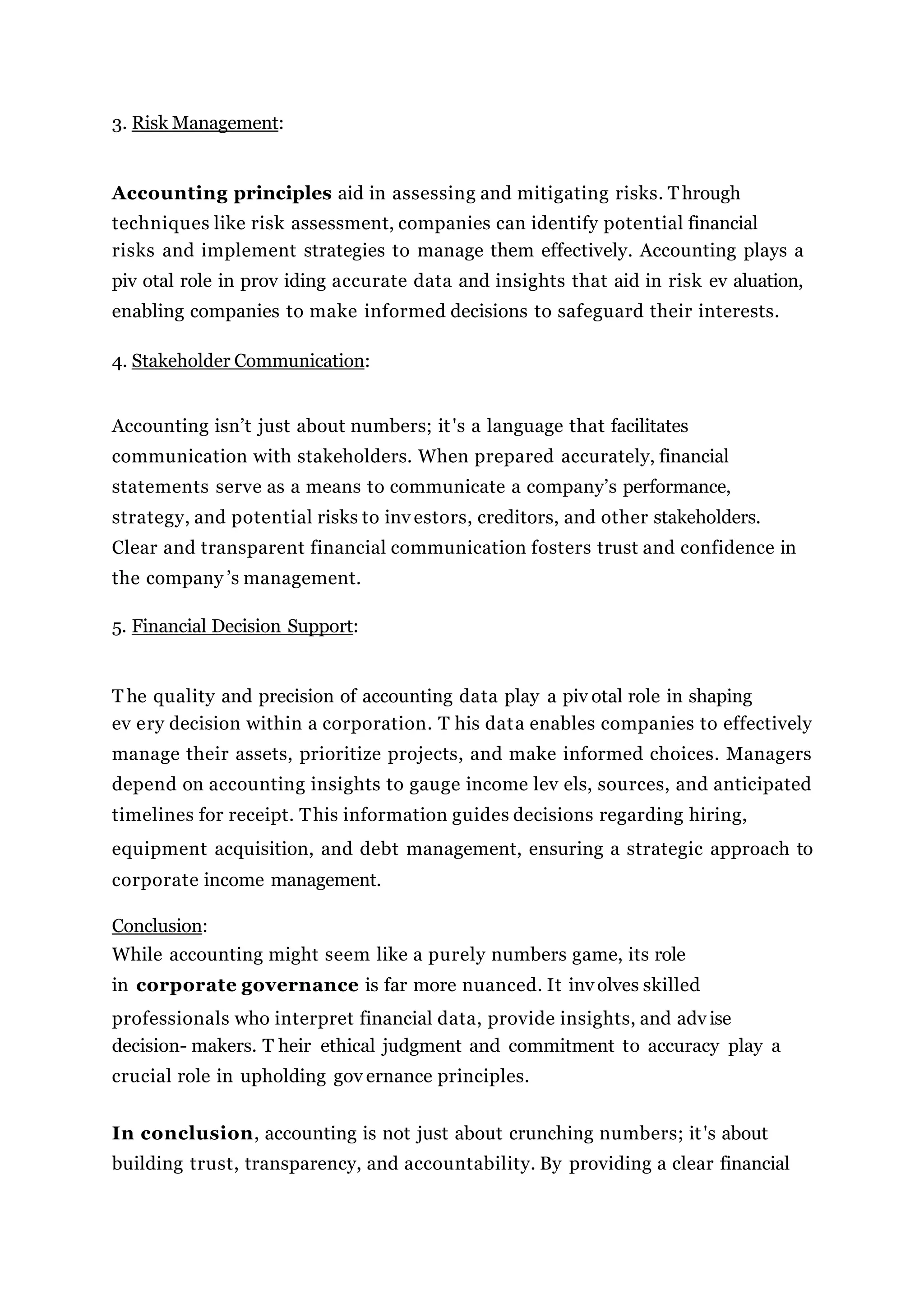 The Role of Accounting in Corporate Governance | Academy Tax4wealth | PPTX