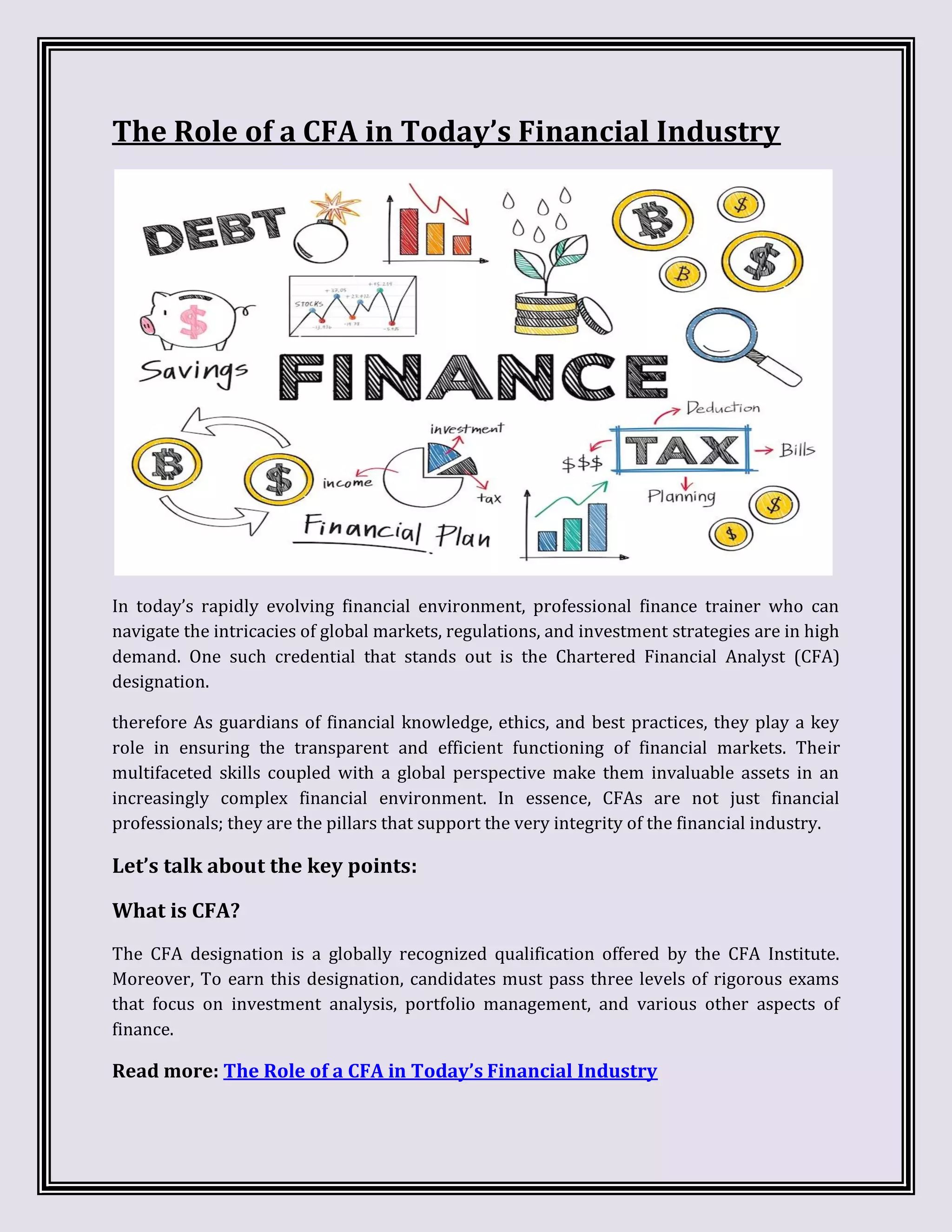 The Role of a CFA in Today’s Financial Industry.pdf