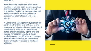 The Role of a Compliance Management System in the Manufacturing Sector.pptx